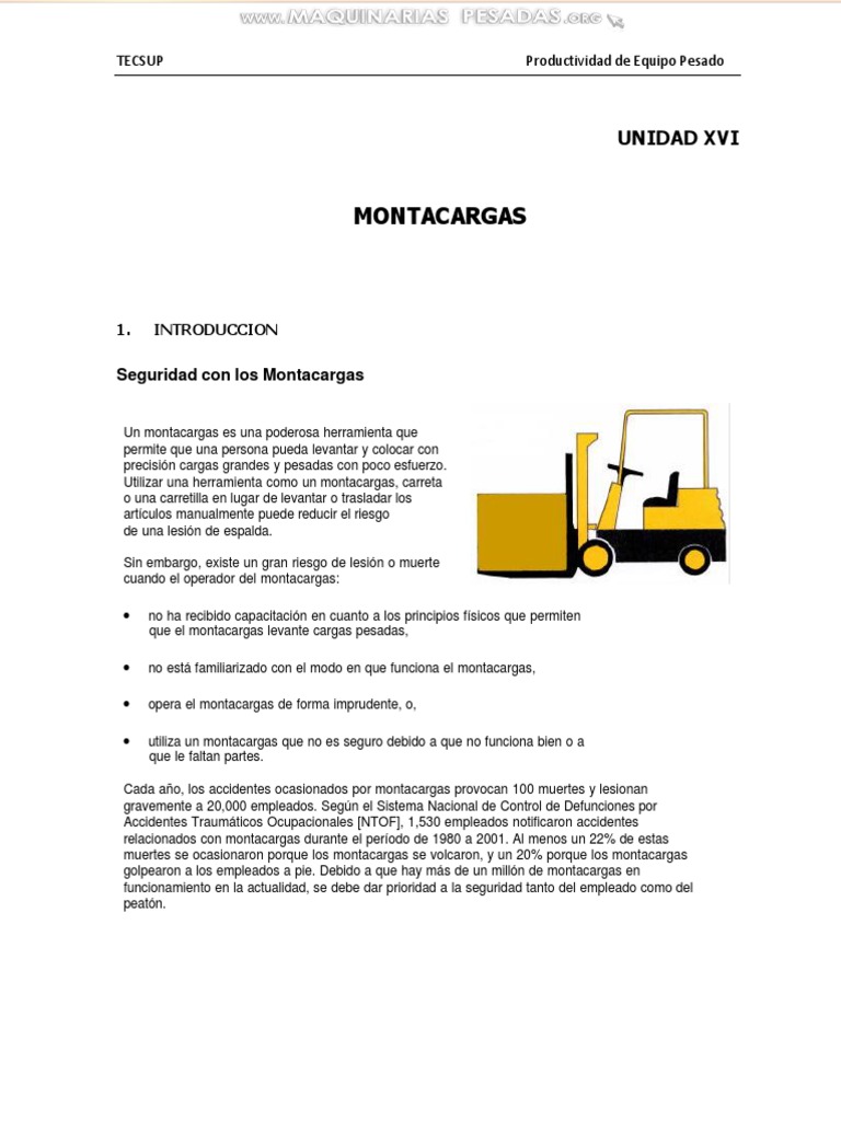 manual-montacargas-seguridad-clases-funcionamiento-caracteristicas-operaciones.pdf | Forklift | Axle