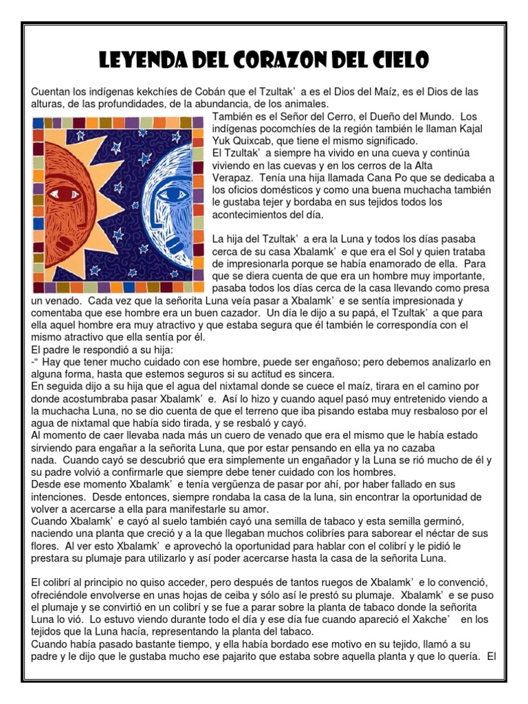 Leyenda Del Corazon Del Cielo | PDF | Luna | Naturaleza