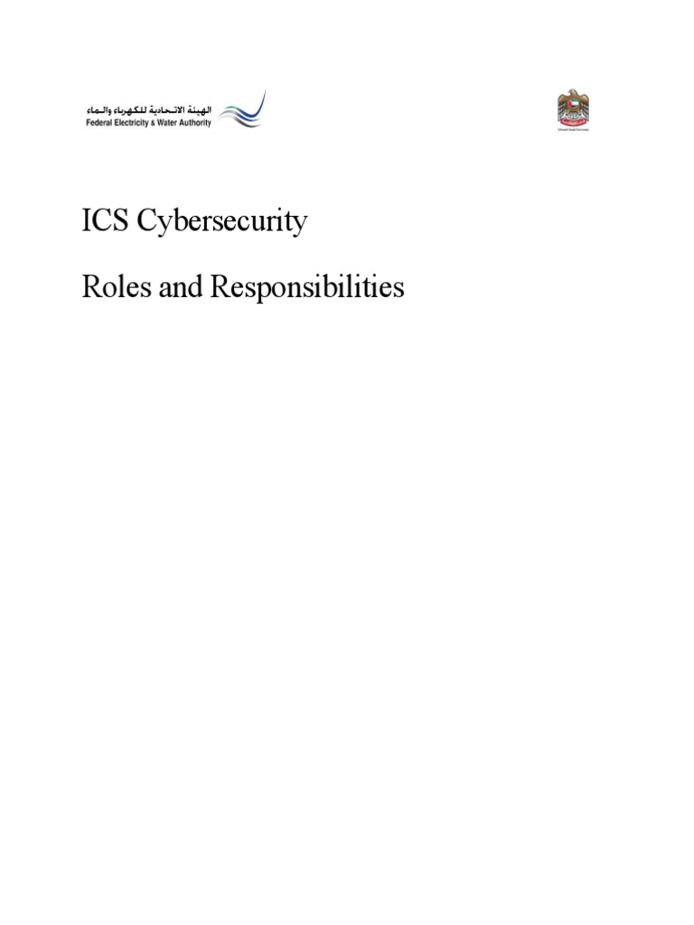 FEWA ICS Security Program Governance Roles and Responsibilities v1.0 | PDF | Vulnerability ...