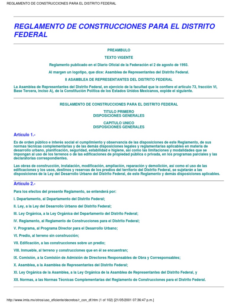 RCDF 93 | PDF | Arquitecto | Propiedad