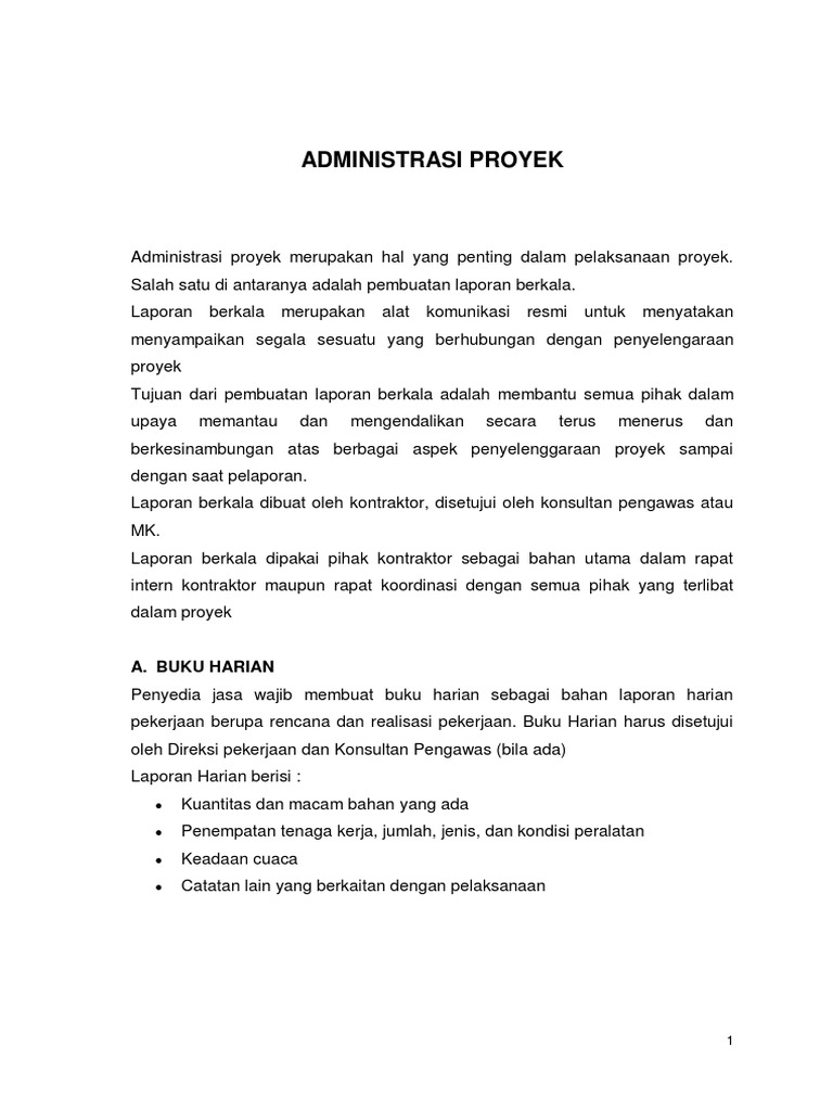 Administrasi Proyek PDF | PDF