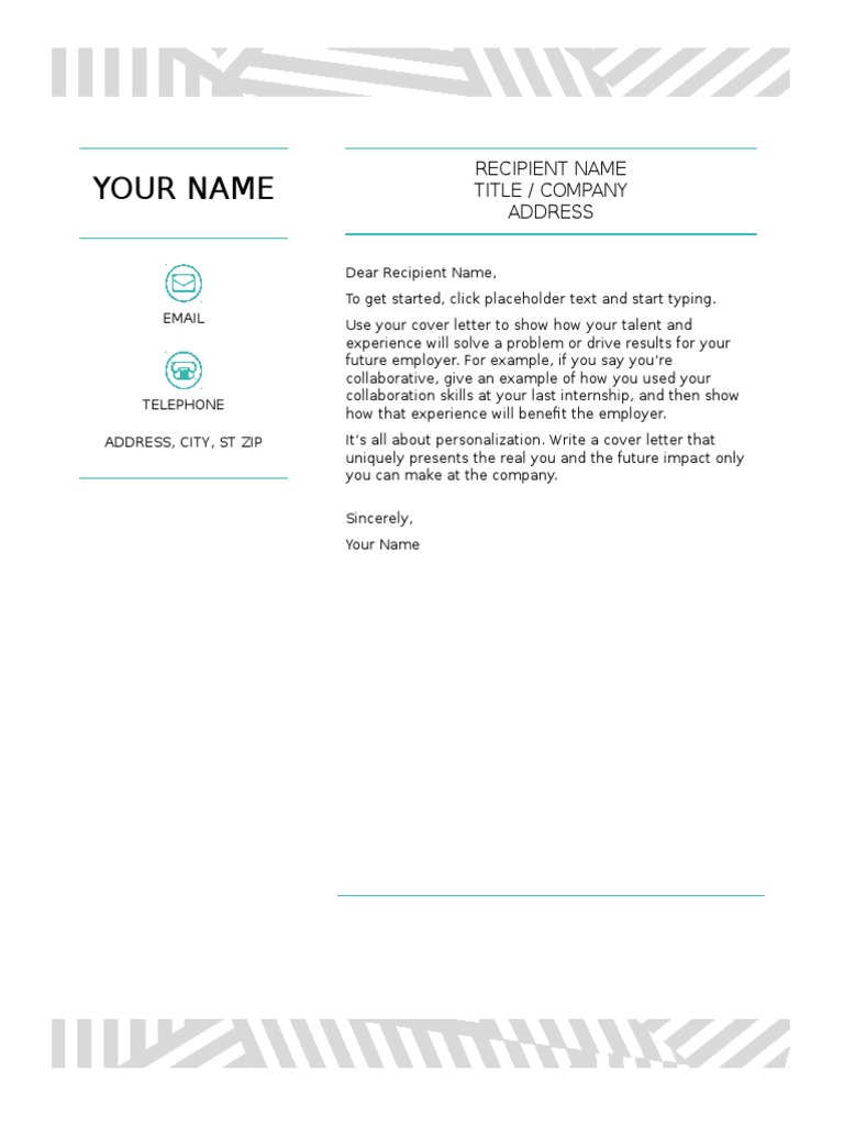 Your Name: Recipient Name Title / Company Address | PDF