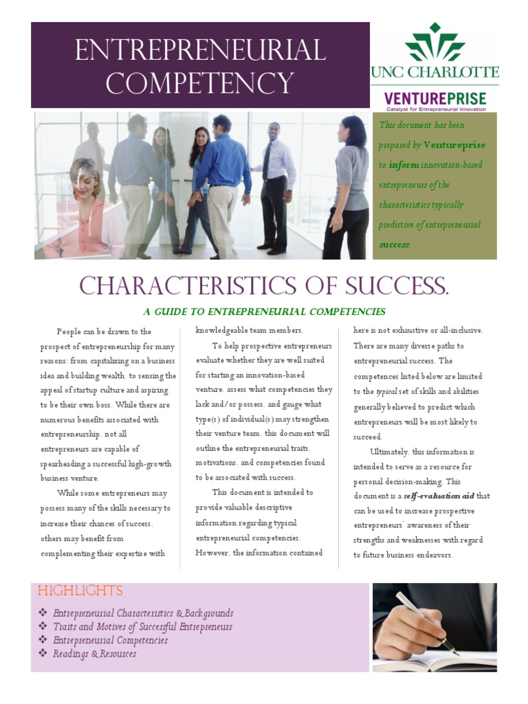 Entrepreneurial Competency PDF | Download Free PDF | Entrepreneurship ...