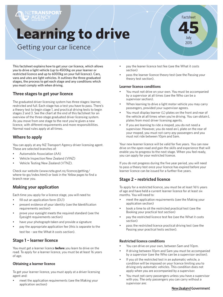 45 Learning To Drive | PDF | Driver's License | Driving Under The Influence