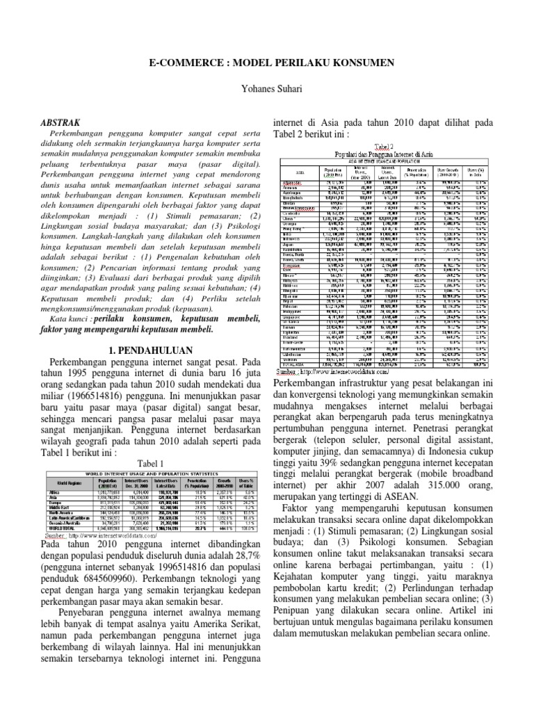 E-Commerce Model Perilaku Konsumen PDF | PDF