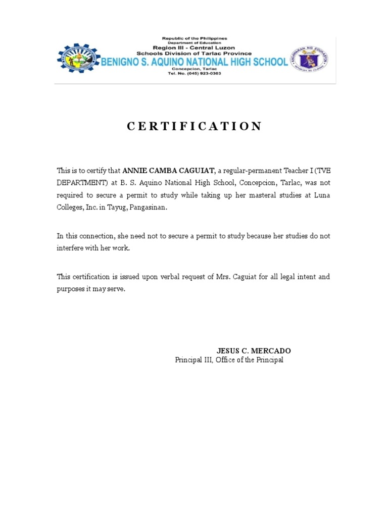 Permit To Study | PDF