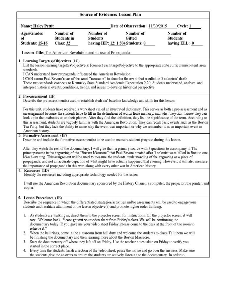 Boston Massacre as Propaganda Tool | PDF | Educational Assessment ...