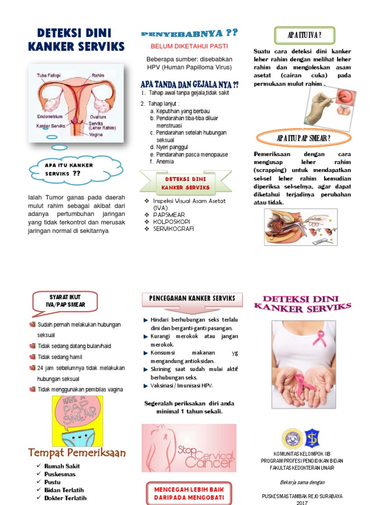 Leaflet Deteksi Dini Kanker Serviks | PDF