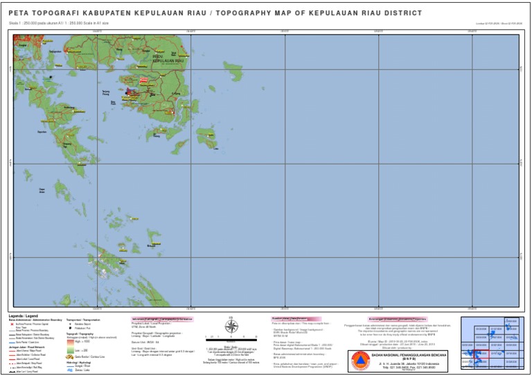 Peta Topografi (Kepri) - BNPB PDF | PDF