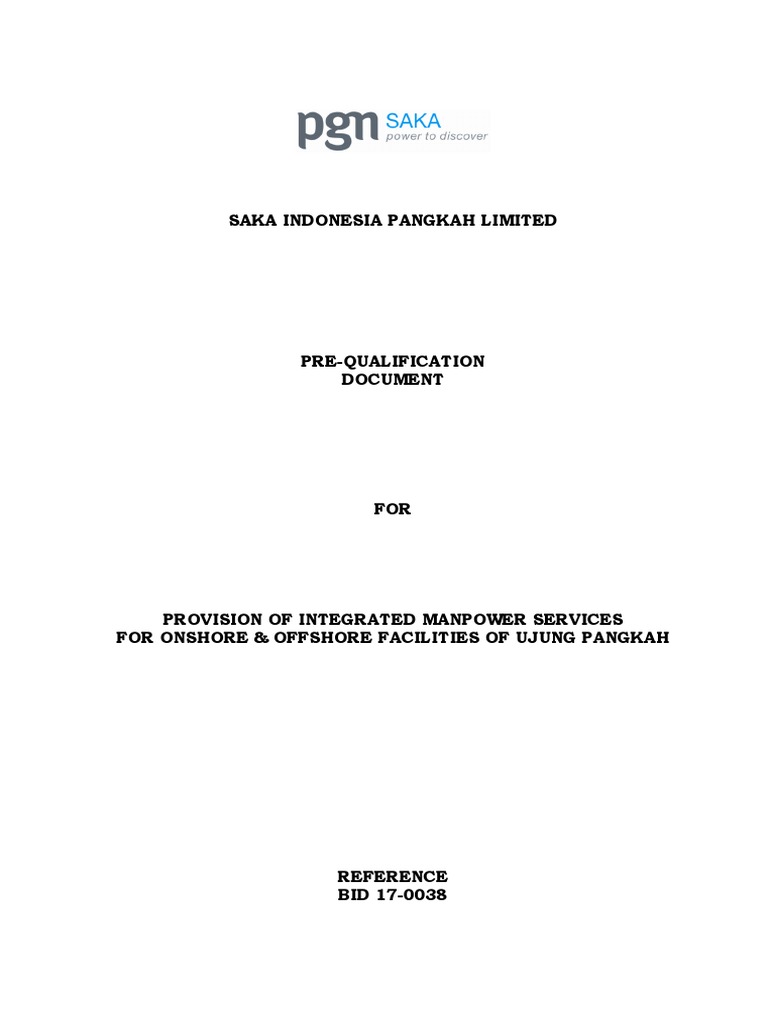 PQ Document - Manpower | PDF | Recruitment | Pipeline Transport