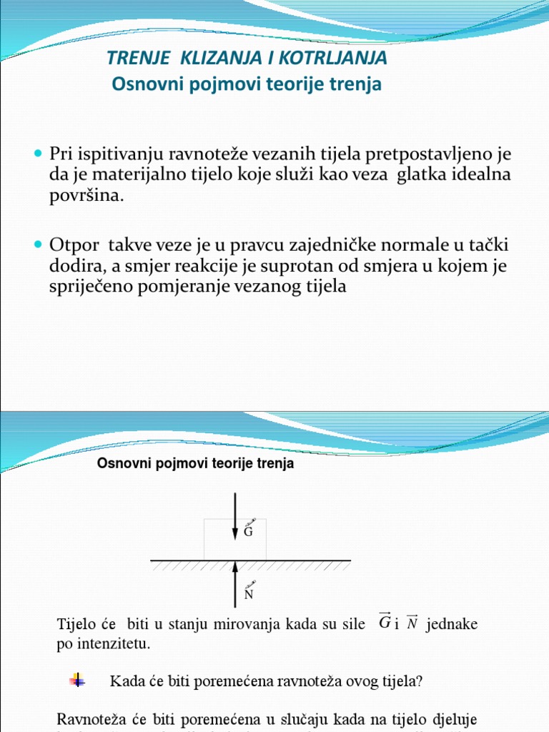 5 Trenje Prezentacija | PDF