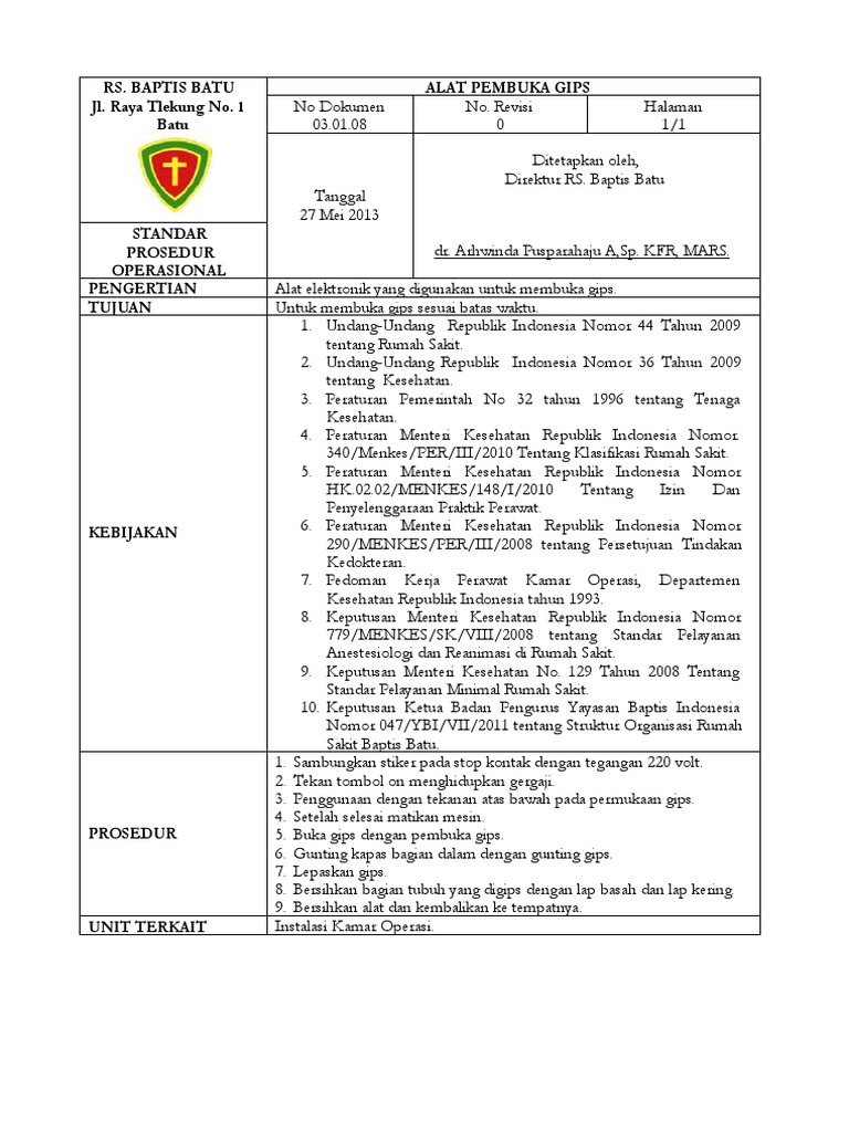 03 Alat Pembuka Gips | PDF