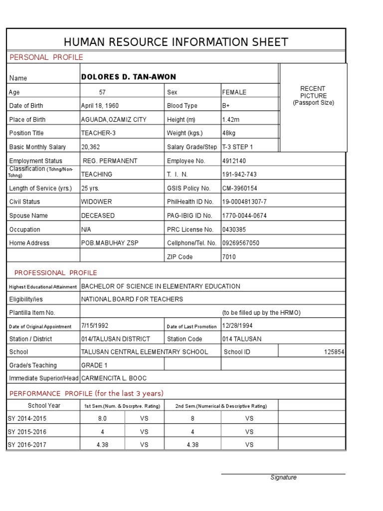 Hris Deped Sample | PDF | Further Education | Schools