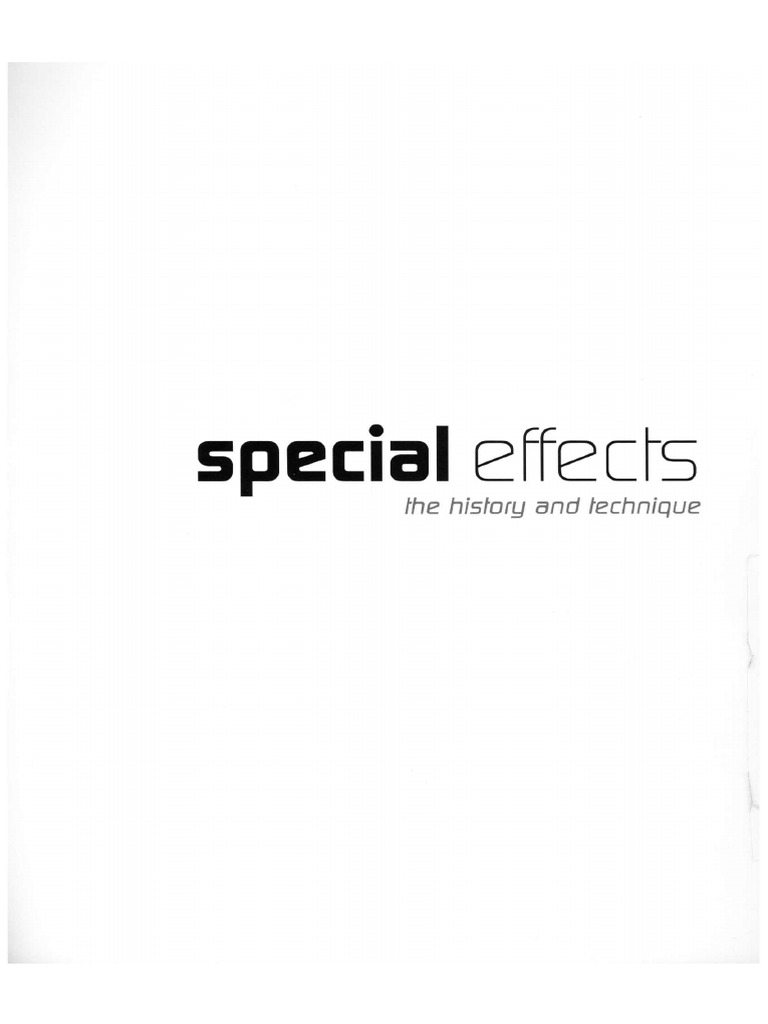 Special Effects - The History and Techniques | PDF | Art Media | Imaging