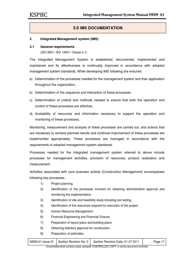10 IMS - Documentation | PDF | Iso 9000 | Business