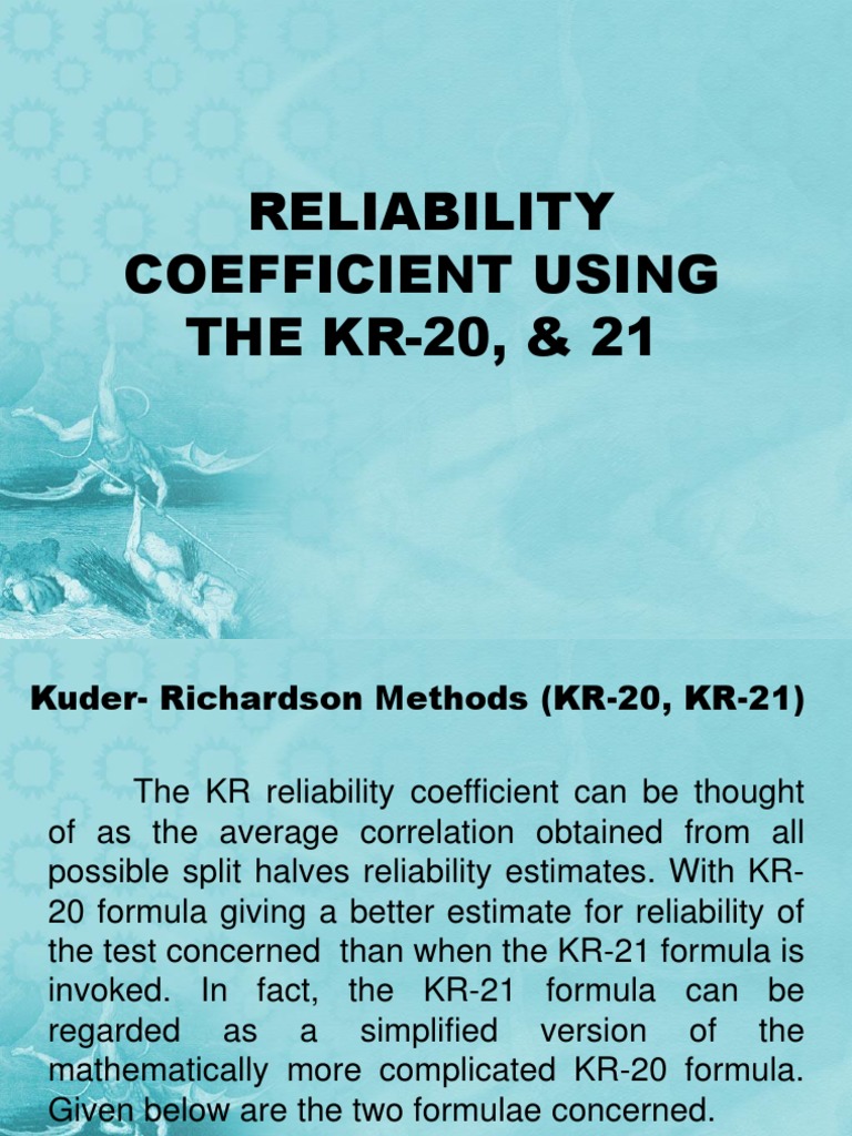 KR-20 and KR-21 | PDF | Data Collection | Evaluation