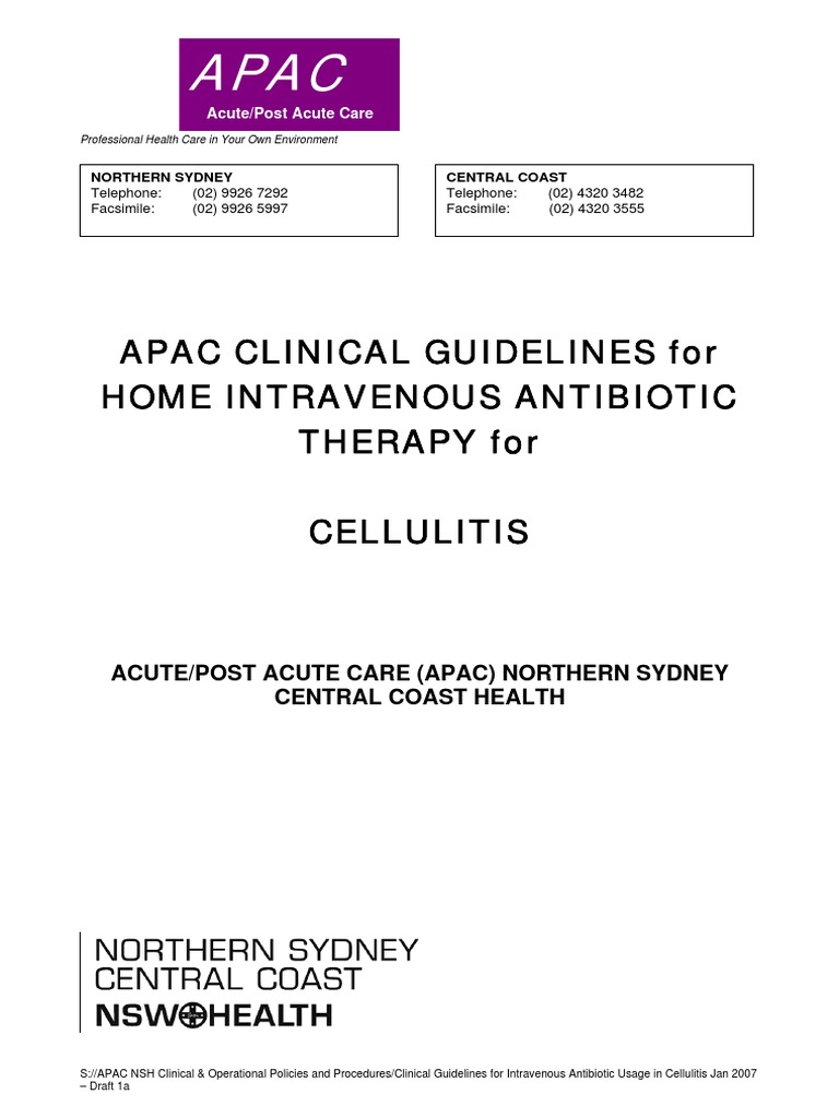 Antibiotic for Cellulitis | General Practitioner | Intravenous Therapy ...
