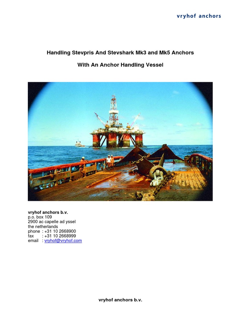 Stevpris Mk3 & Mk5 Anchor Handling Guide | PDF | Anchor | Watercraft