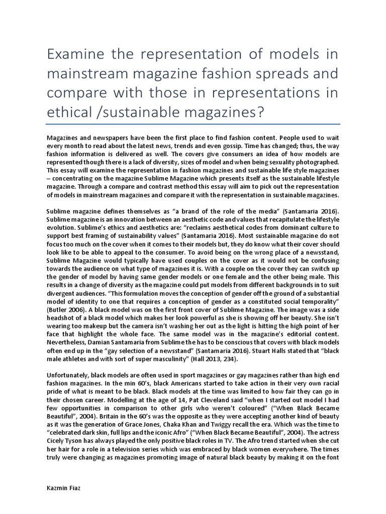 Ethics of Fashion | PDF | Magazines | Fashion