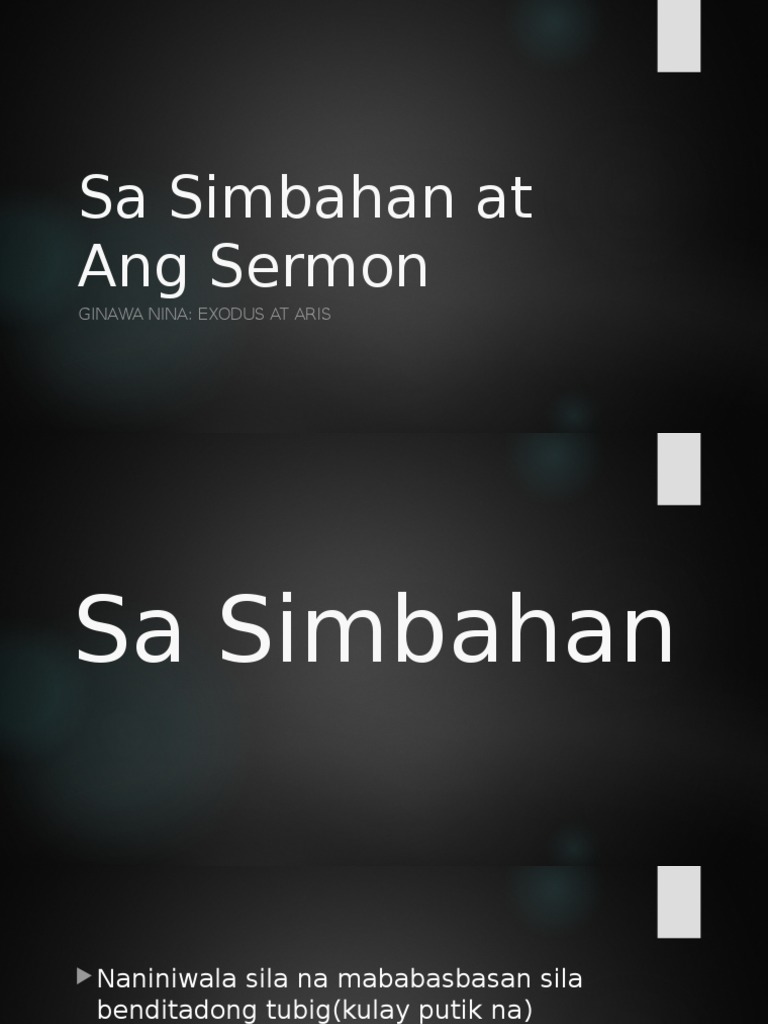 Sa Simbahan at Ang Sermon | PDF