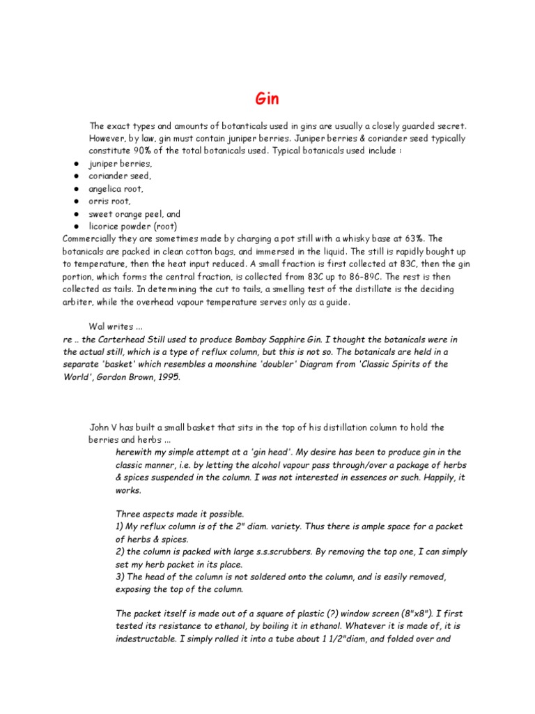 Gin | PDF | Gin | Distillation