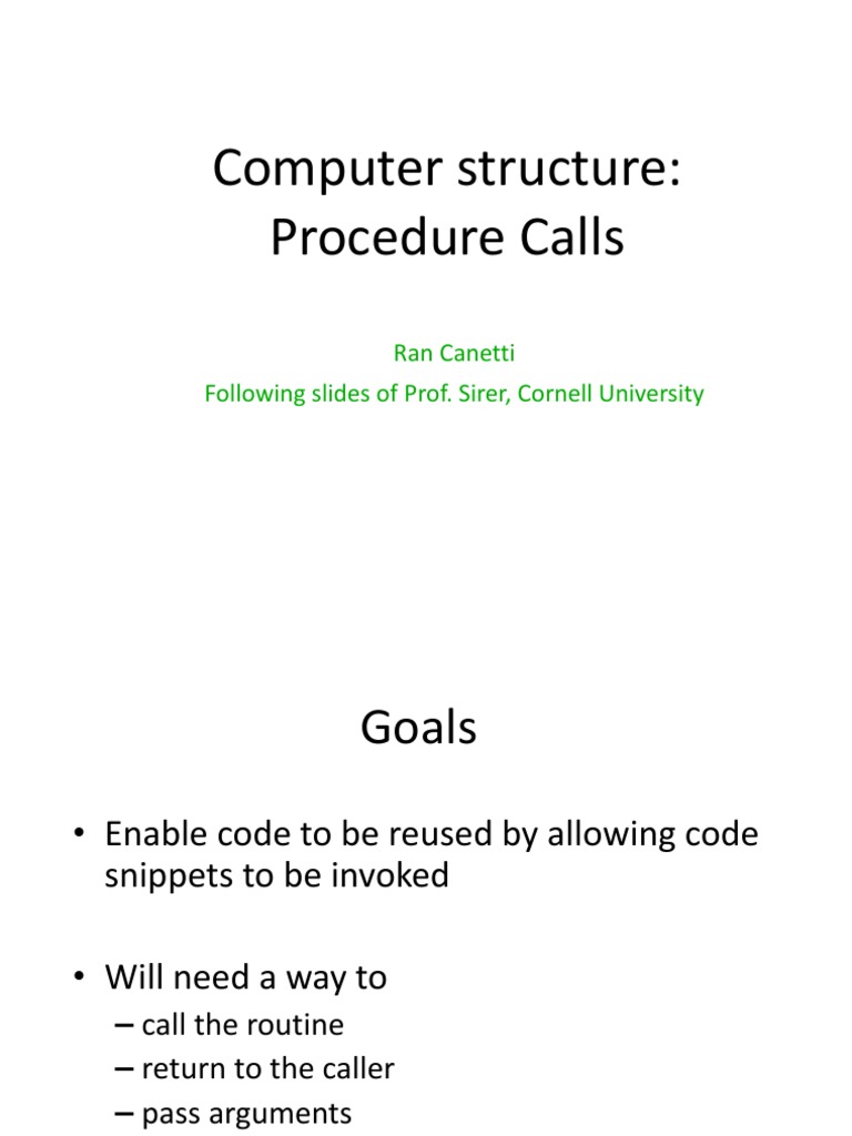 Lecture5 Extra Runtime Stack | PDF | Subroutine | Pointer (Computer Programming)