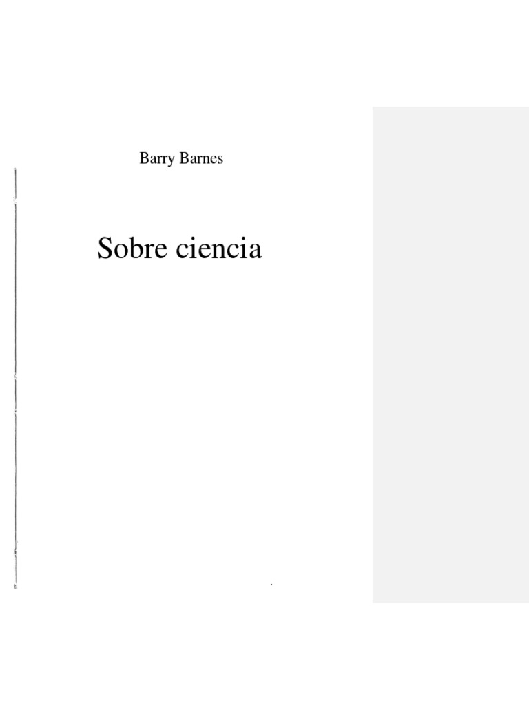 Barry Barnes Sobre Ciencia Los Expertos en La Sociedad | PDF | Analogía ...