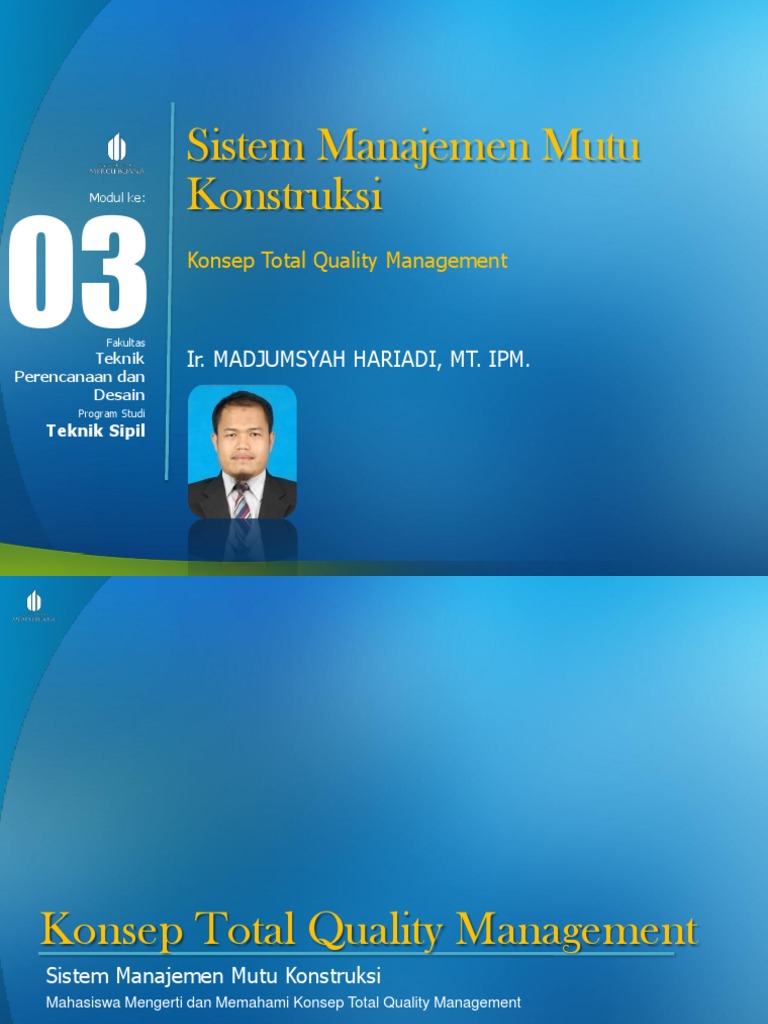 Modul 03. Sistem Manajemen Mutu Konstruksi | PDF