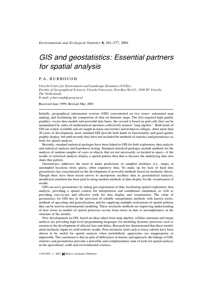 GIS Geostatistics PDF | PDF