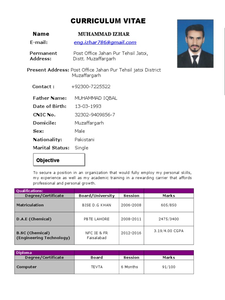 Rana Izhar, Muhammad Iqbal CV 2016 | PDF | Languages | Curriculum