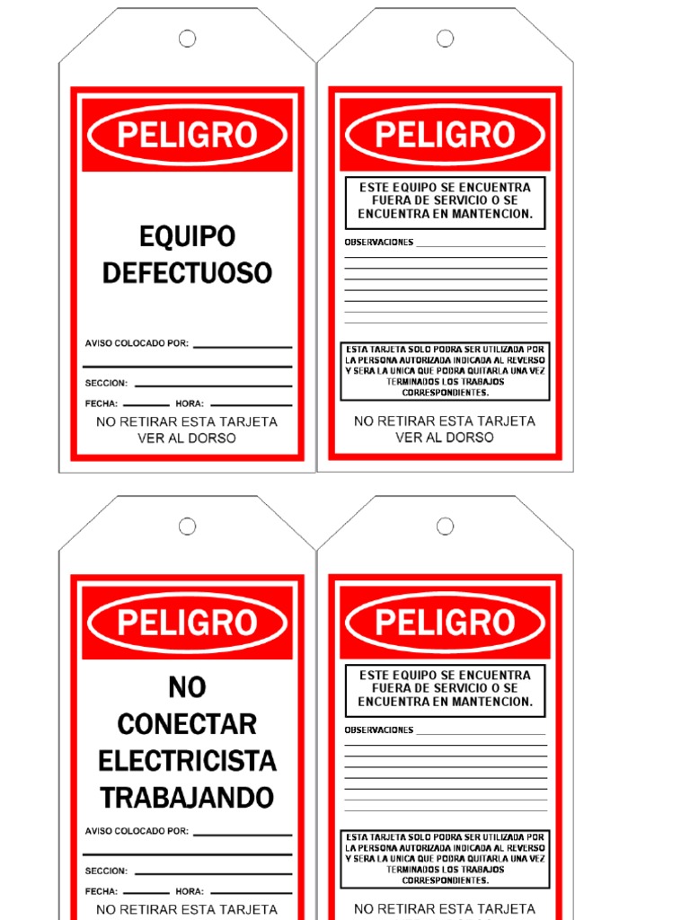Tarjetas De Bloqueo Pdf