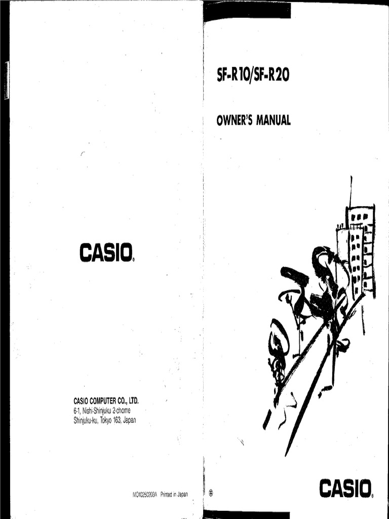 Casio SF-R10/R20: Owner's Manual | PDF