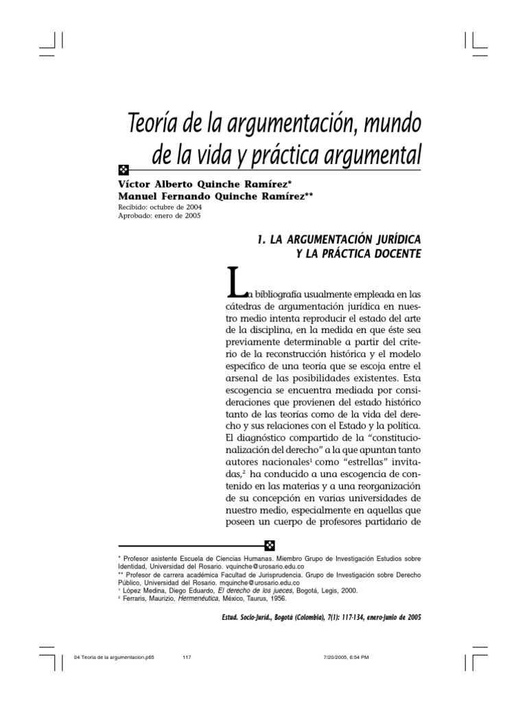 Teoria de La Argumentacion Mundo de La V | PDF | Hermenéutica | Verdad
