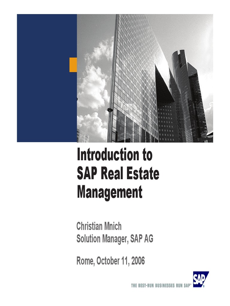 Sap Refx Pdf Property Management Sap Se