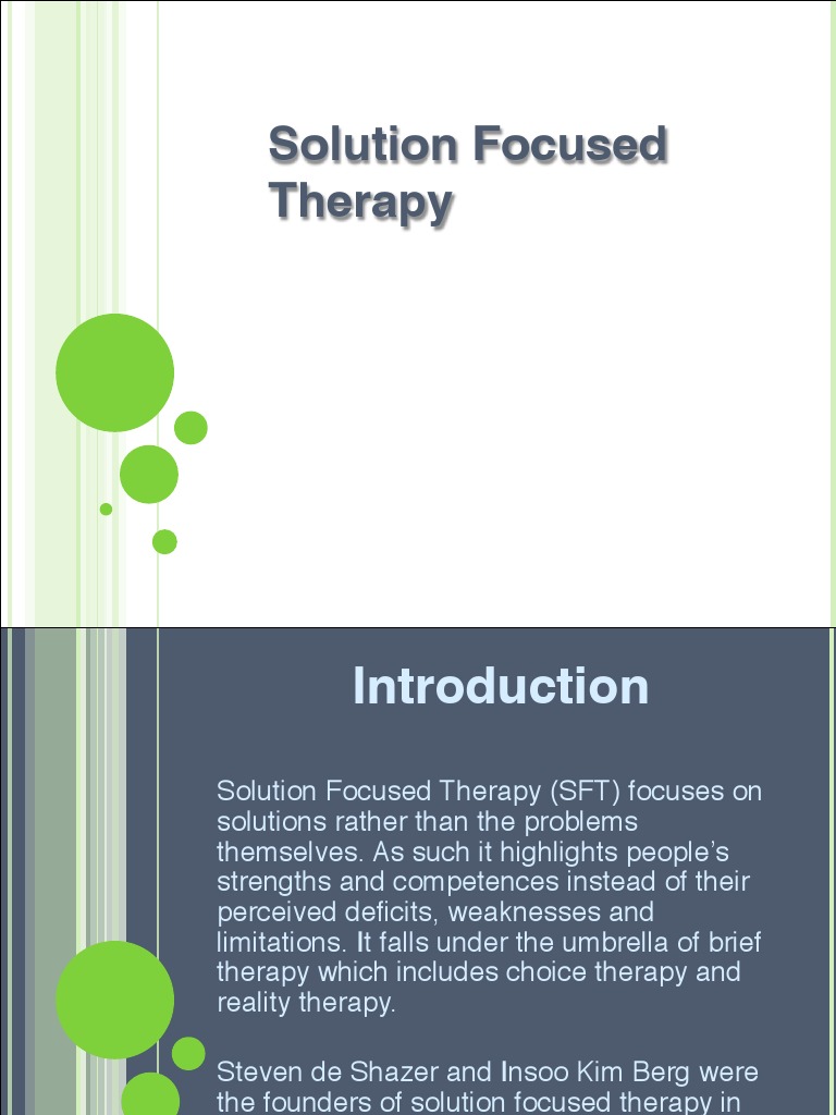 Solution Focused Therapy 9 | PDF | Solution Focused Brief Therapy ...