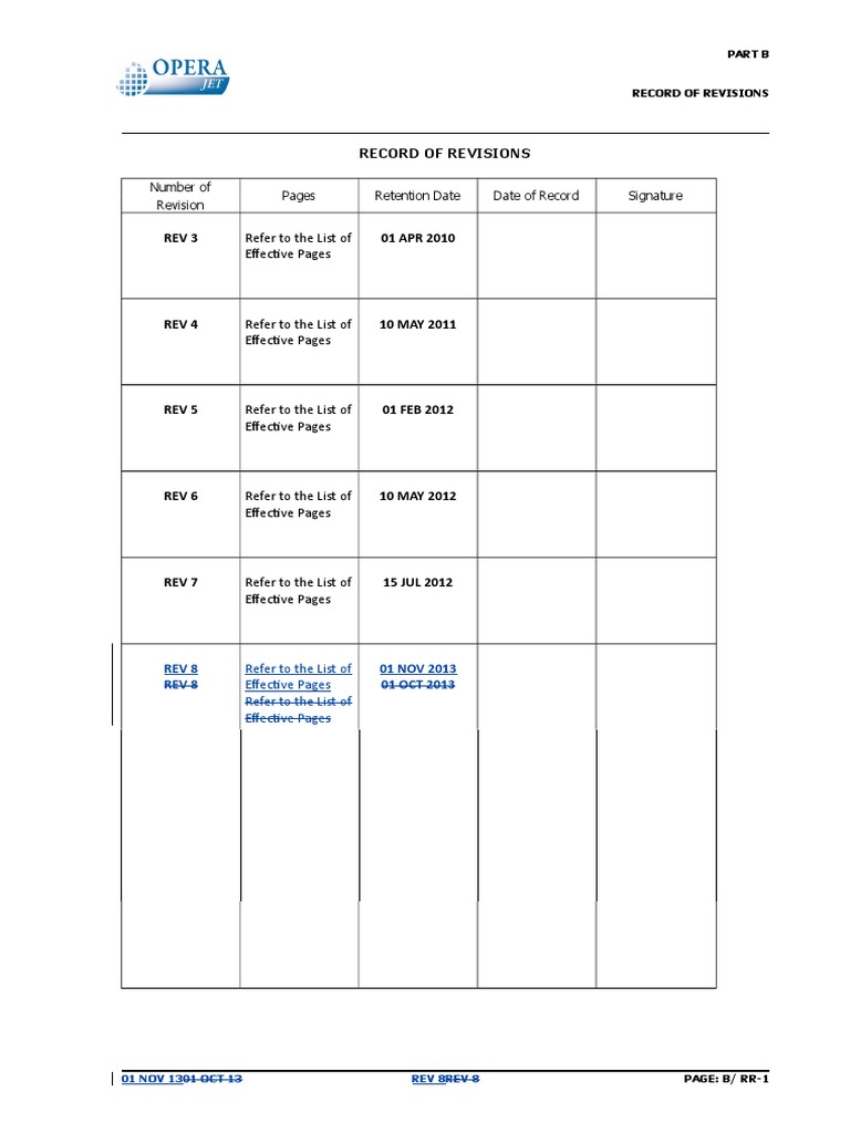 Record of Revisions: Refer To The List of Effective Pages | PDF