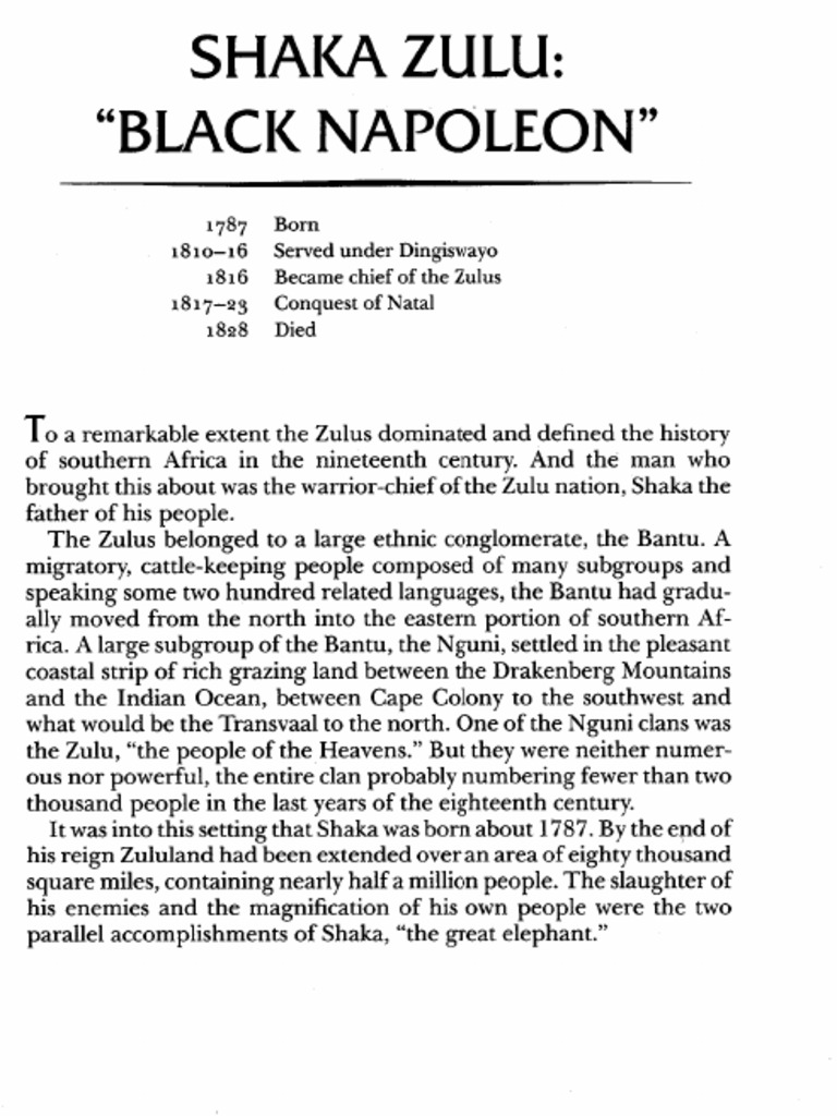 Shaka Zulu | PDF