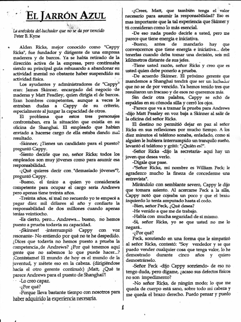 El Jarron Azul.pdf | Business