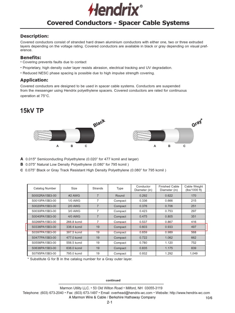 795 kcmil Covered Conductors Catalog | PDF | Cable | Electrical Conductor