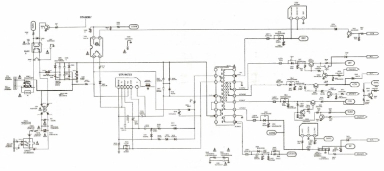 STR w6753 Diagrama Fuente TV Chino | PDF