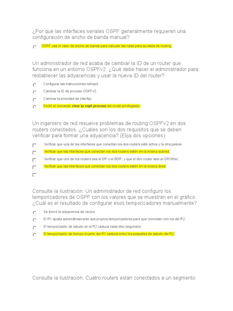 Examen Del Capítulo 5 | PDF | Enrutador (Computación) | Yo Pv6