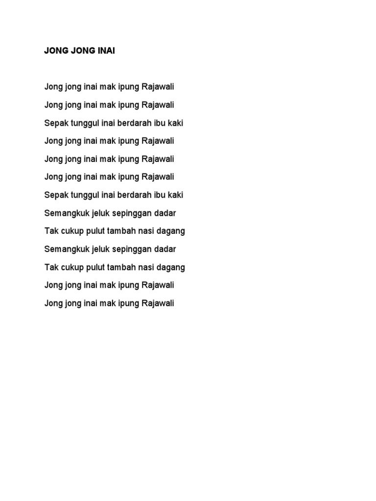 Jong Jong Inai | PDF