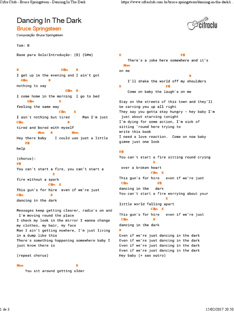 Bruce Springsteen - Dancing in The Dark | PDF