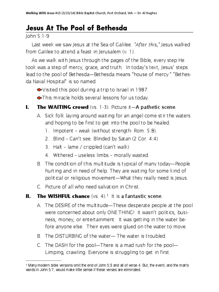 Jesus at Pool of Bethesda | PDF | Gospel Of Luke | Jesus