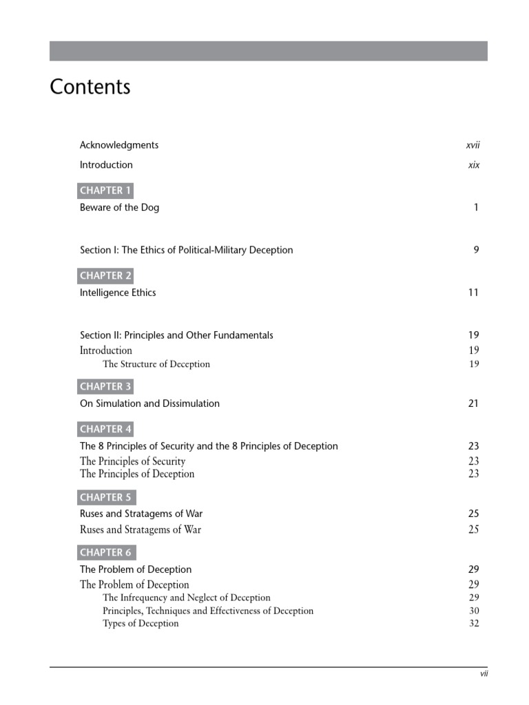TOC - The Art and Science of Military Deception (Rothstein, Whaley, Eds ...