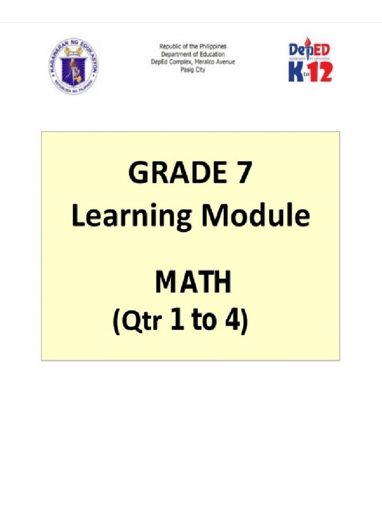 302889560-Grade-7-Math-Learning-Module-First-Quarter.pdf | Subtraction ...