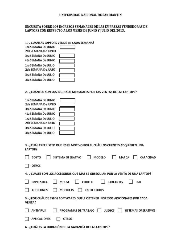 Formato de Encuesta | PDF