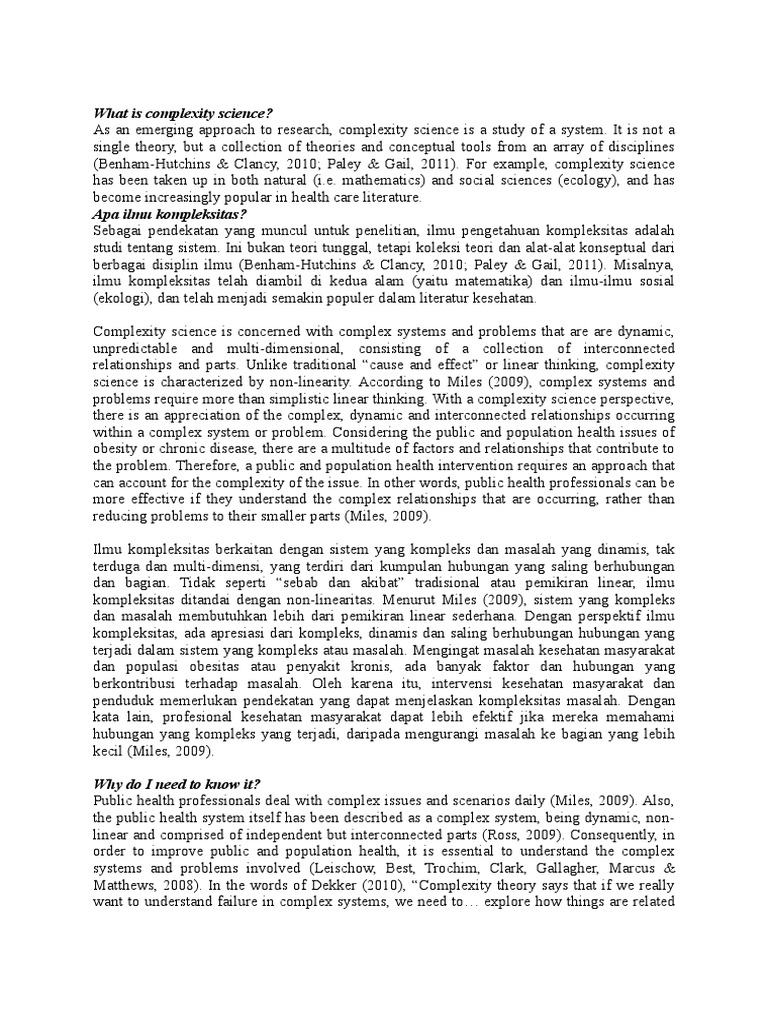Complexity Science Pdf Complex Systems Complexity 