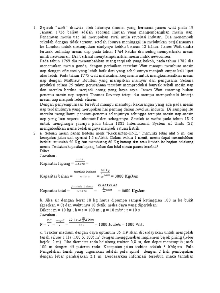 Sejarah Penemuan Mesin Uap oleh James Watt dan Kontribusinya terhadap ...