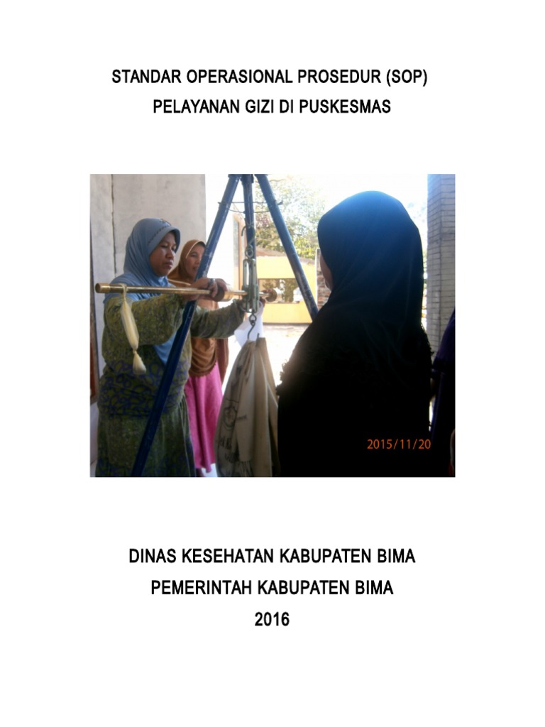 SOP Pelayanan Gizi Puskesmas Bima | PDF